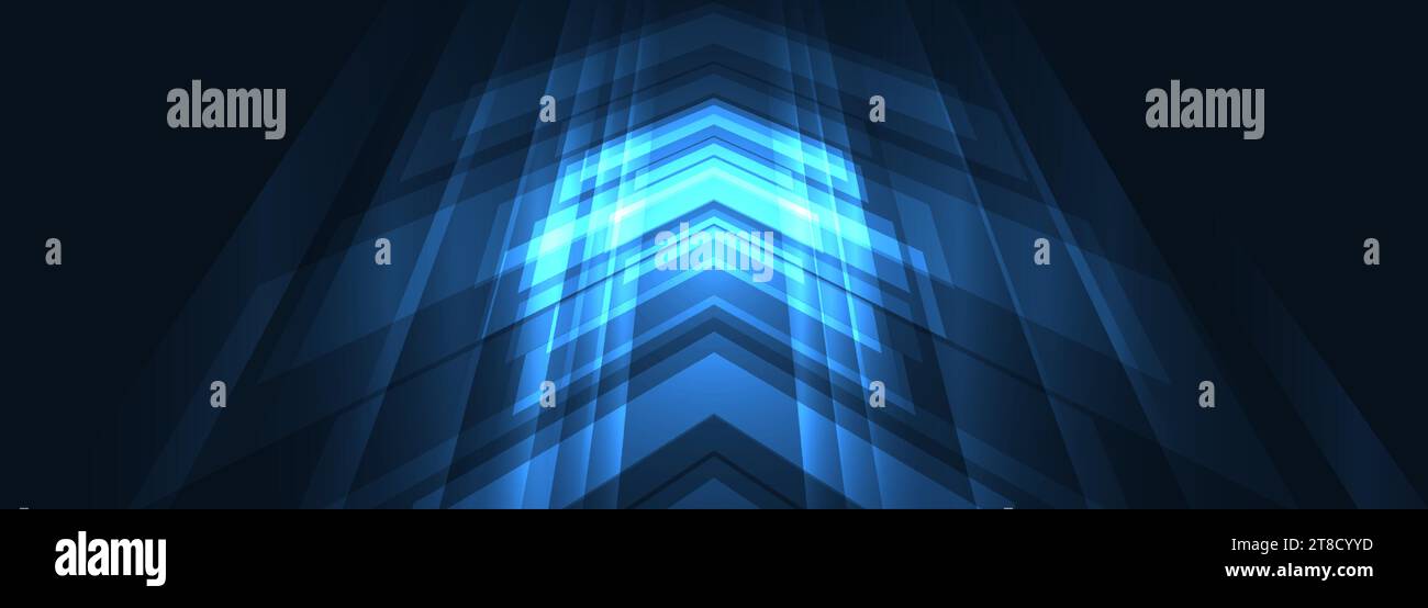 Abstract blue arrows futuristic technology background concept high-speed movement. Dynamic ...