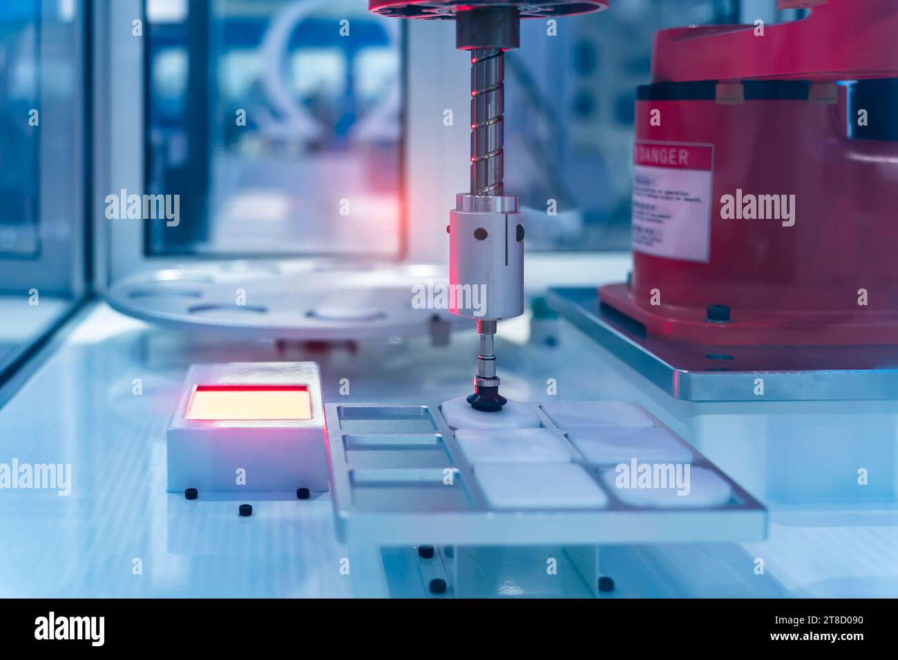 robotic pneumatic piston sucker unit on industrial machine,automation ...