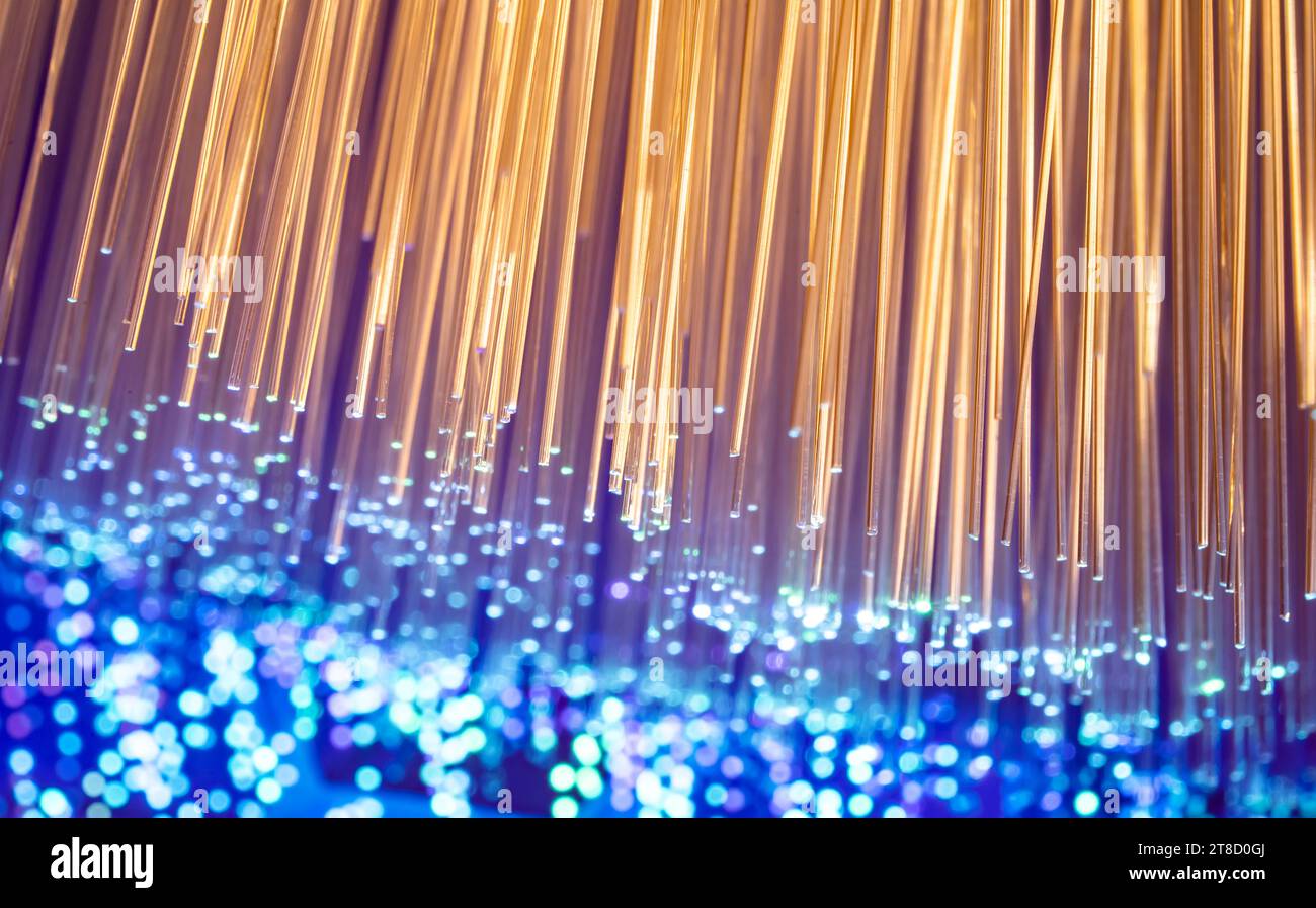 optical fibres on technology background Stock Photo - Alamy