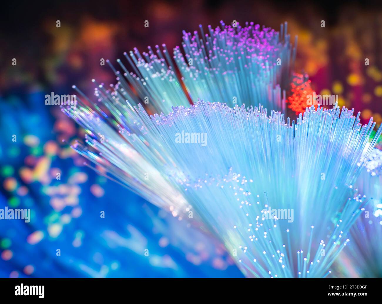 optical fibres on technology background Stock Photo - Alamy