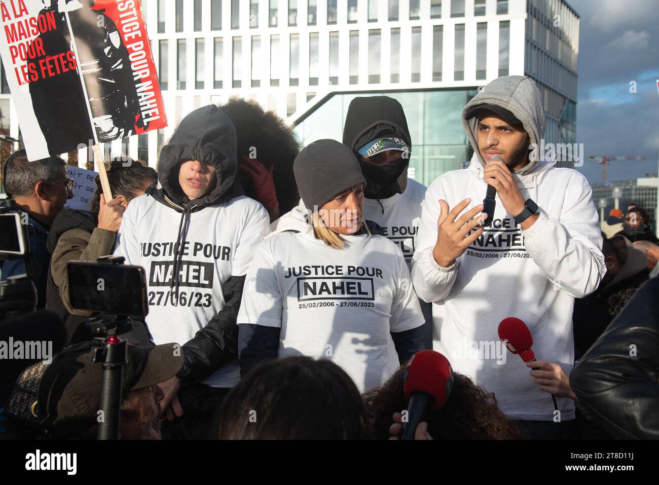 Mounia, the mother of Nahel M, a 17-year-old teenage driver who was ...