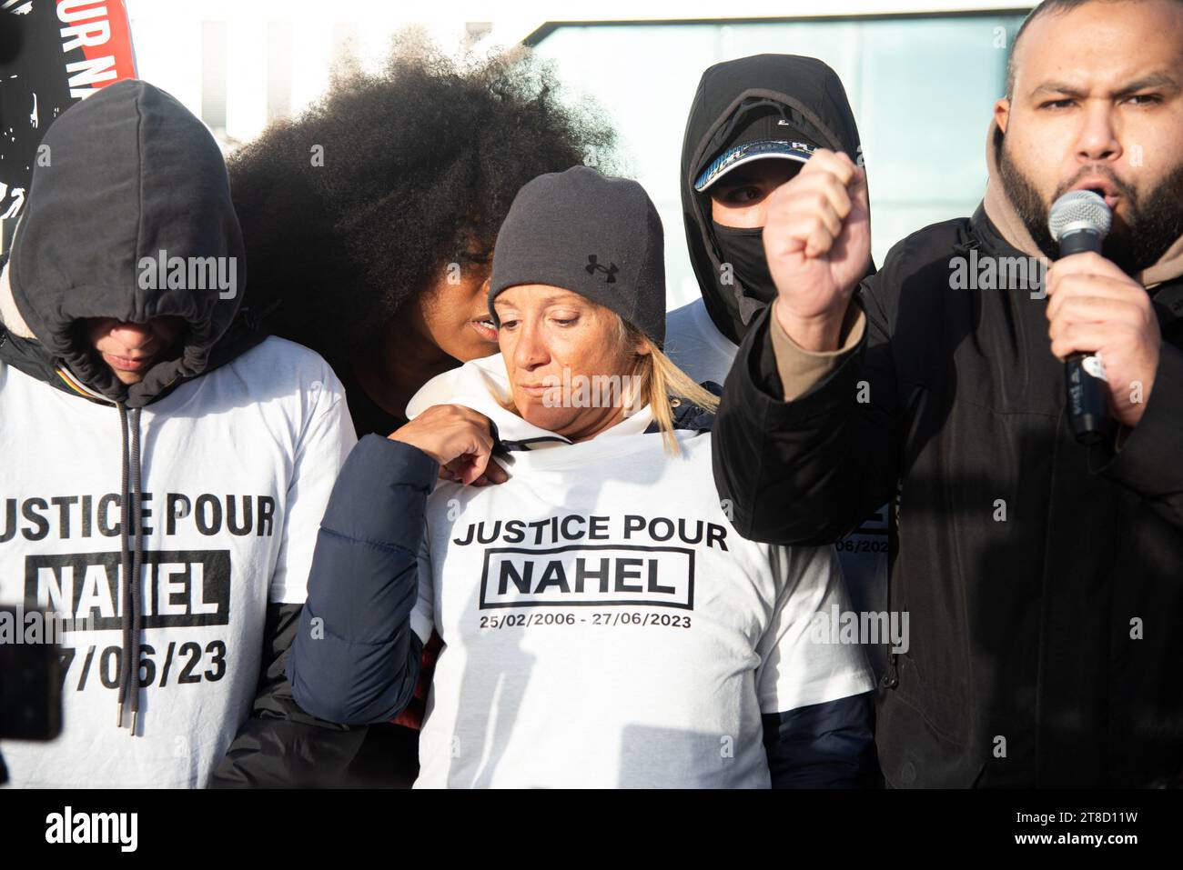 Mounia, the mother of Nahel M, a 17-year-old teenage driver who was ...