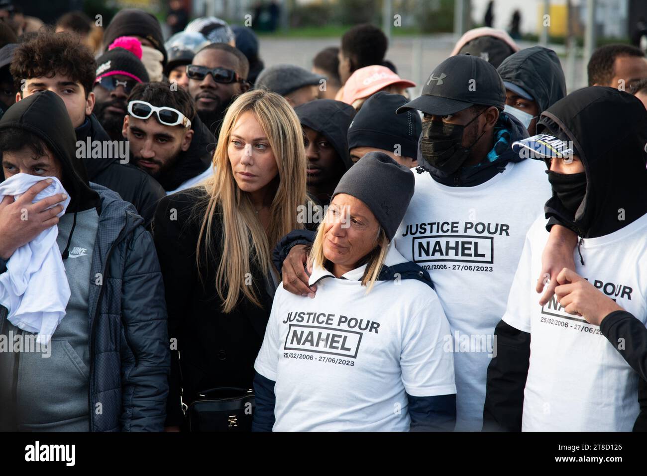 Mounia, the mother of Nahel M, a 17-year-old teenage driver who was ...