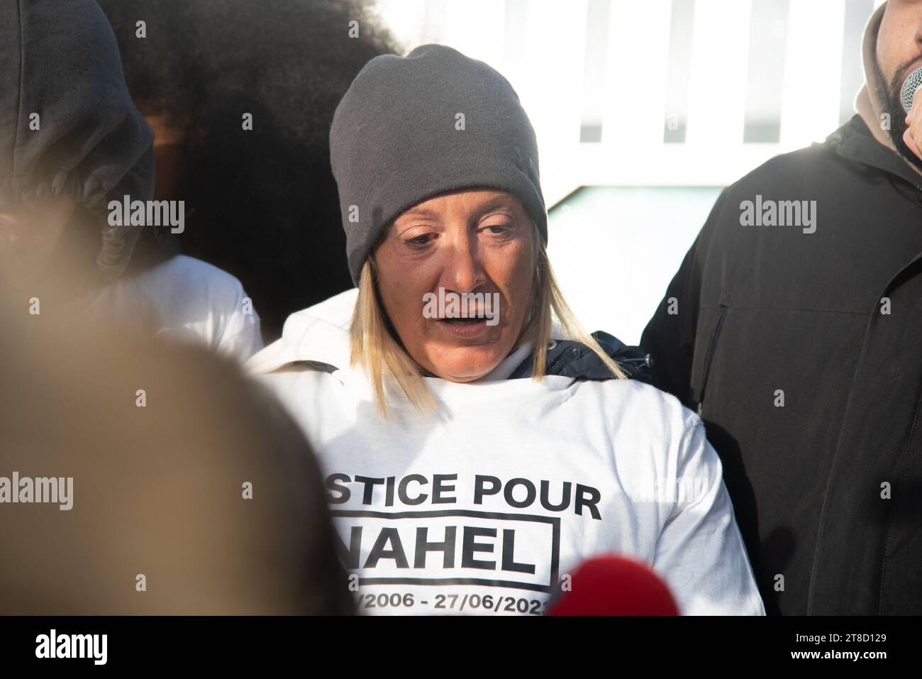 Mounia, the mother of Nahel M, a 17-year-old teenage driver who was ...