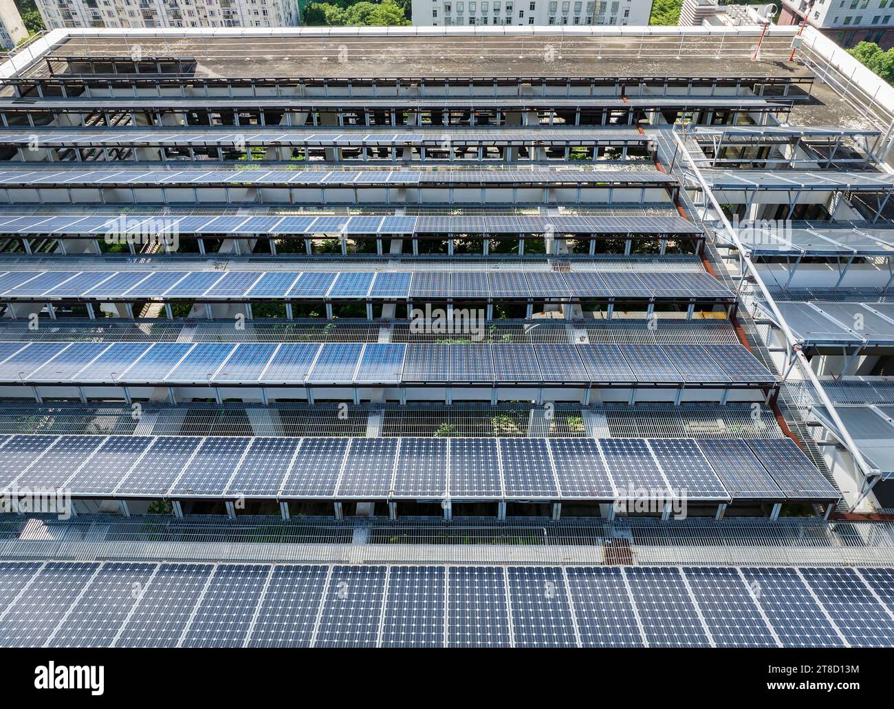 solar or photovoltaic cell in panel on roof top building,Technology to ...