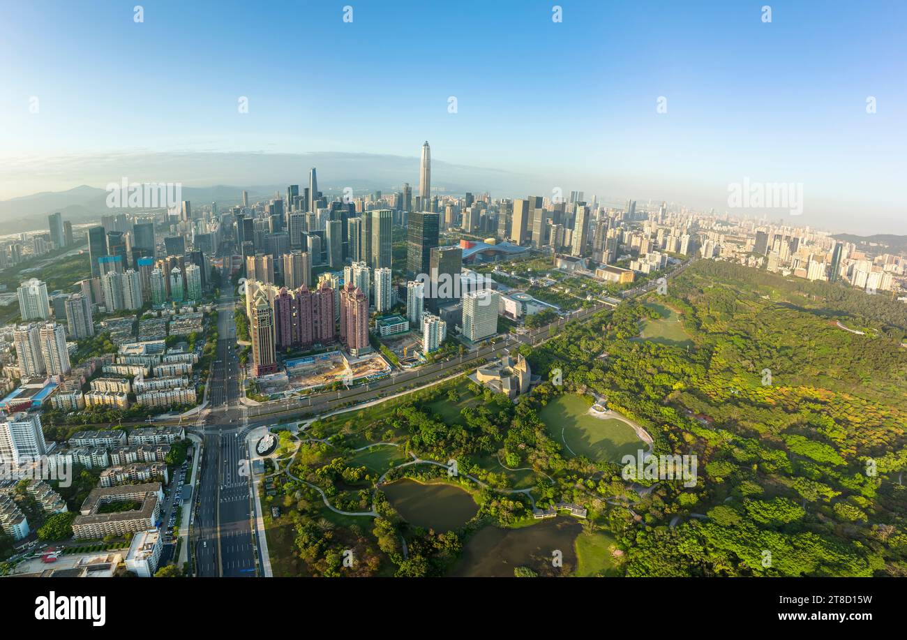 Aerial view of Skyline in Shenzhen city in China Stock Photo - Alamy