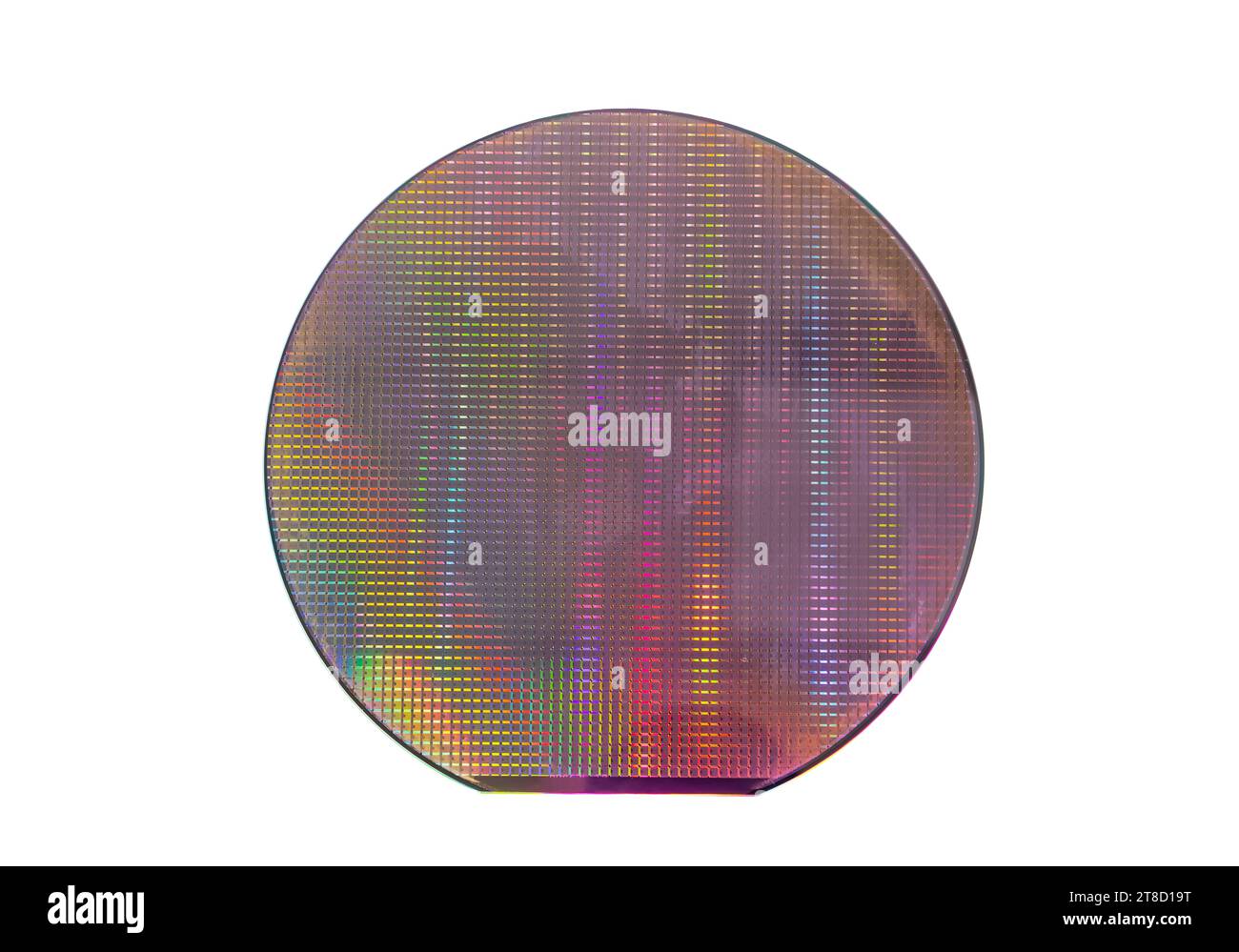 Semiconductor wafer disk made of silicon isolated on white Stock Photo ...