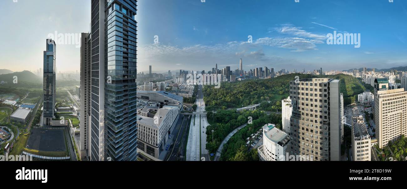 Aerial view of Skyline in Shenzhen city in China Stock Photo - Alamy
