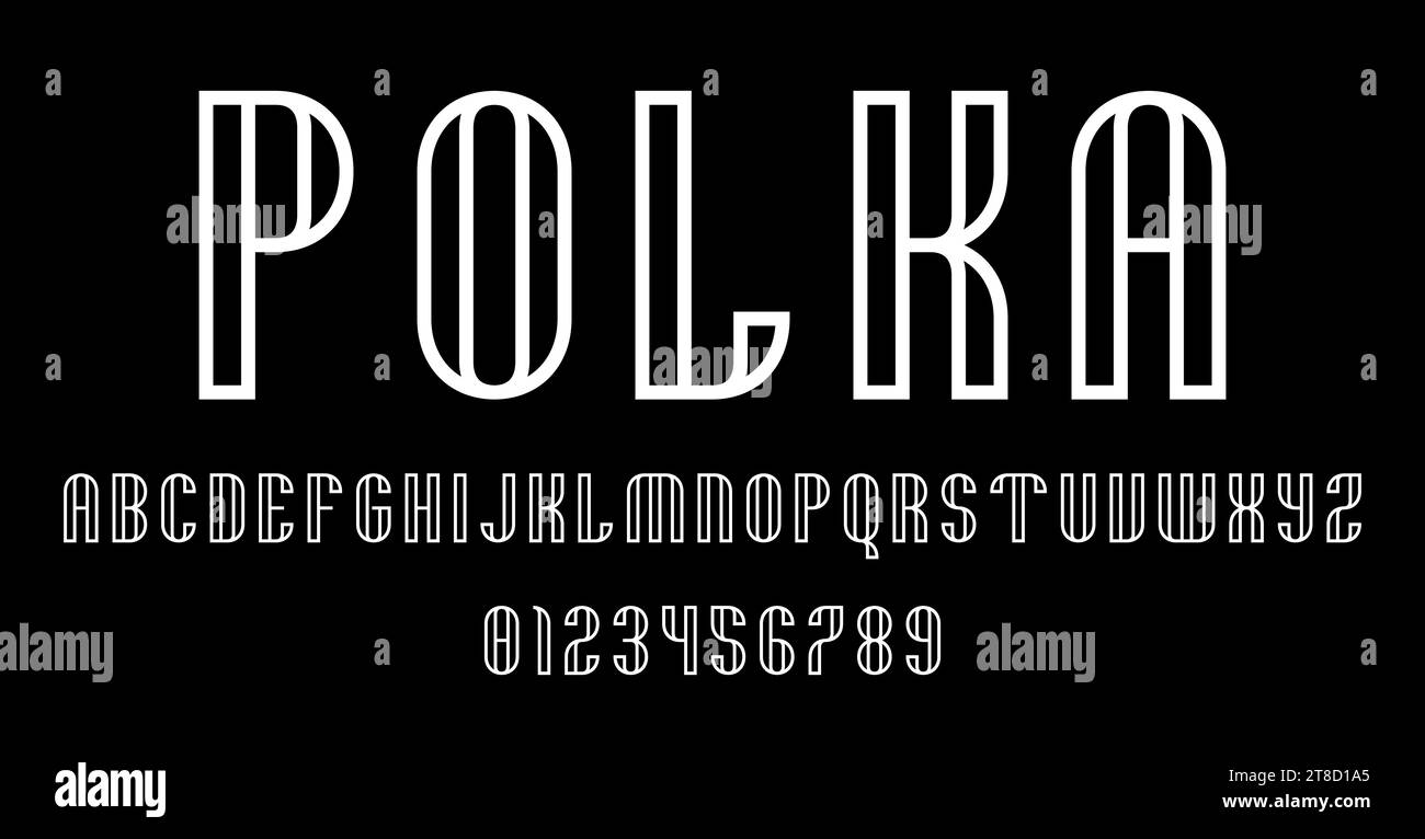 Set Of Alphabets Font Letters And Numbers Modern Abstract Design