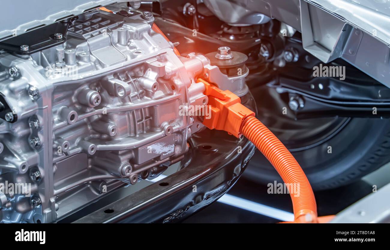 electric system of eco car front engine Automotive part concept Stock ...