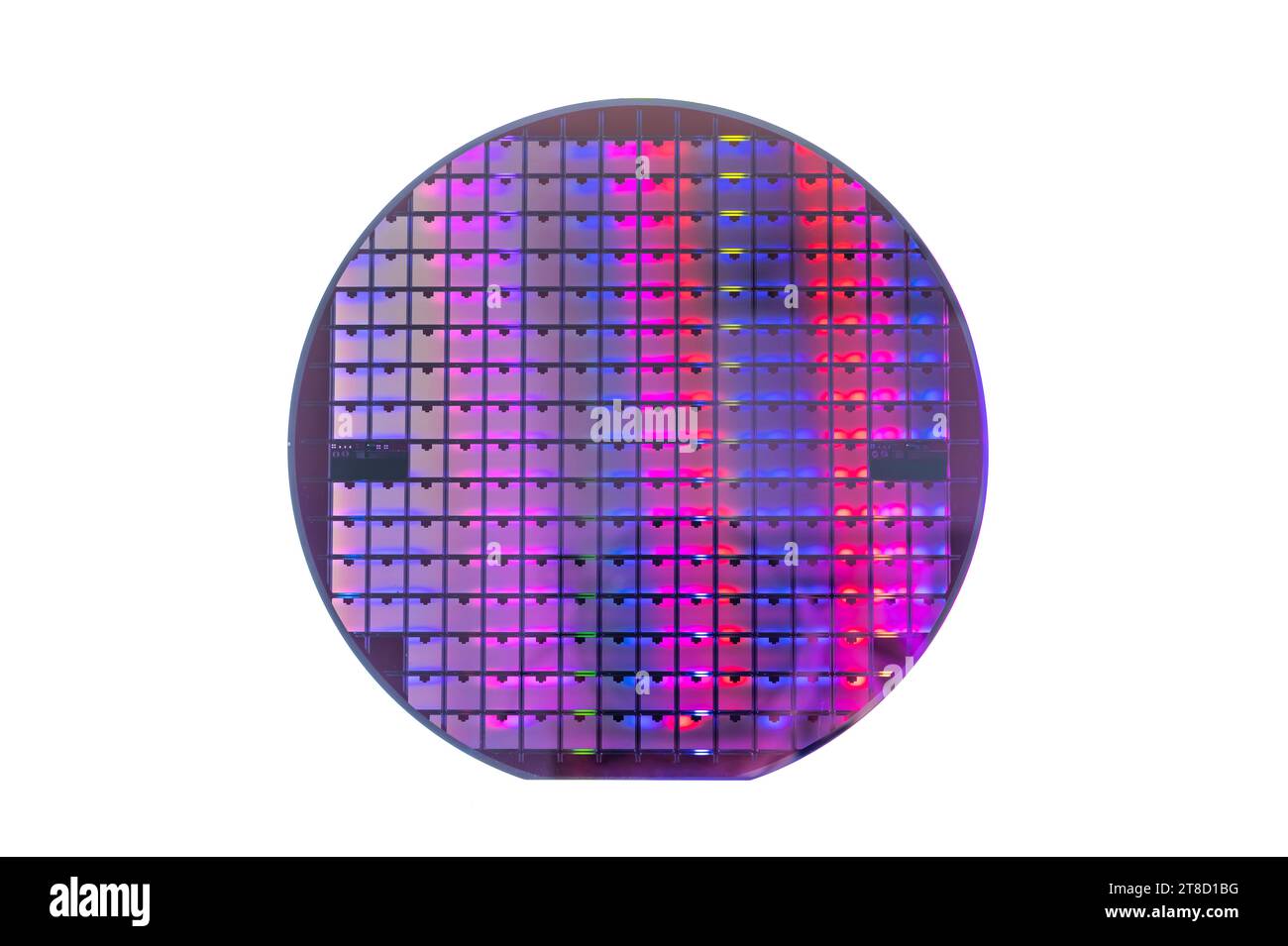 Semiconductor wafer disk made of silicon isolated on white Stock Photo ...