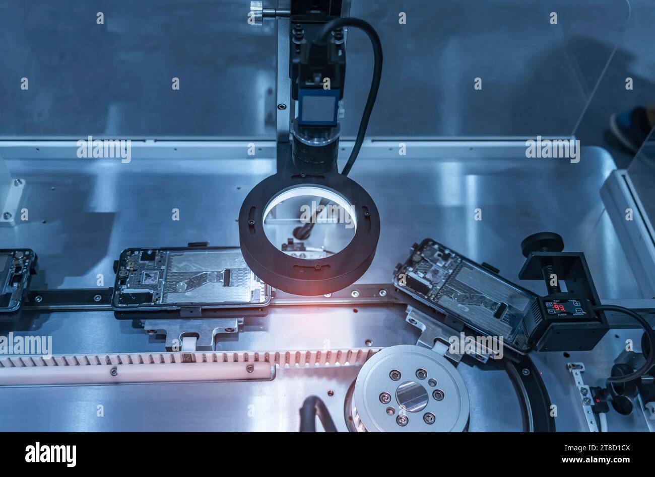 automated vision sensor camera system in intellegence factory Stock ...