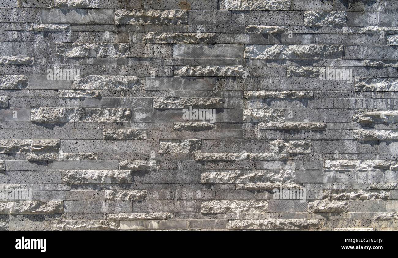 Grey brick wall texture old stone background masonry rough Stock Photo ...