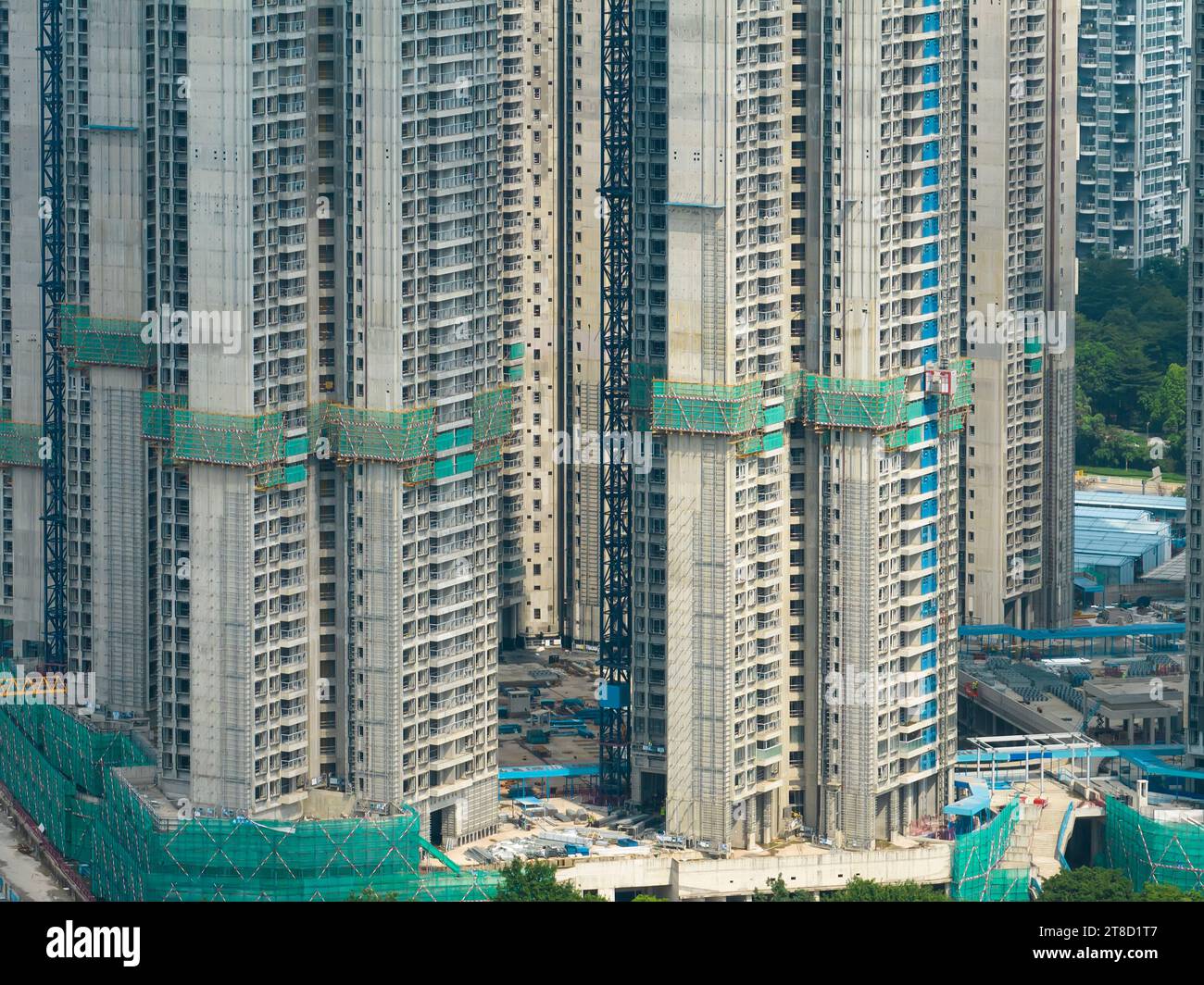 Construction of high-rise buildings in City, industrial construction ...