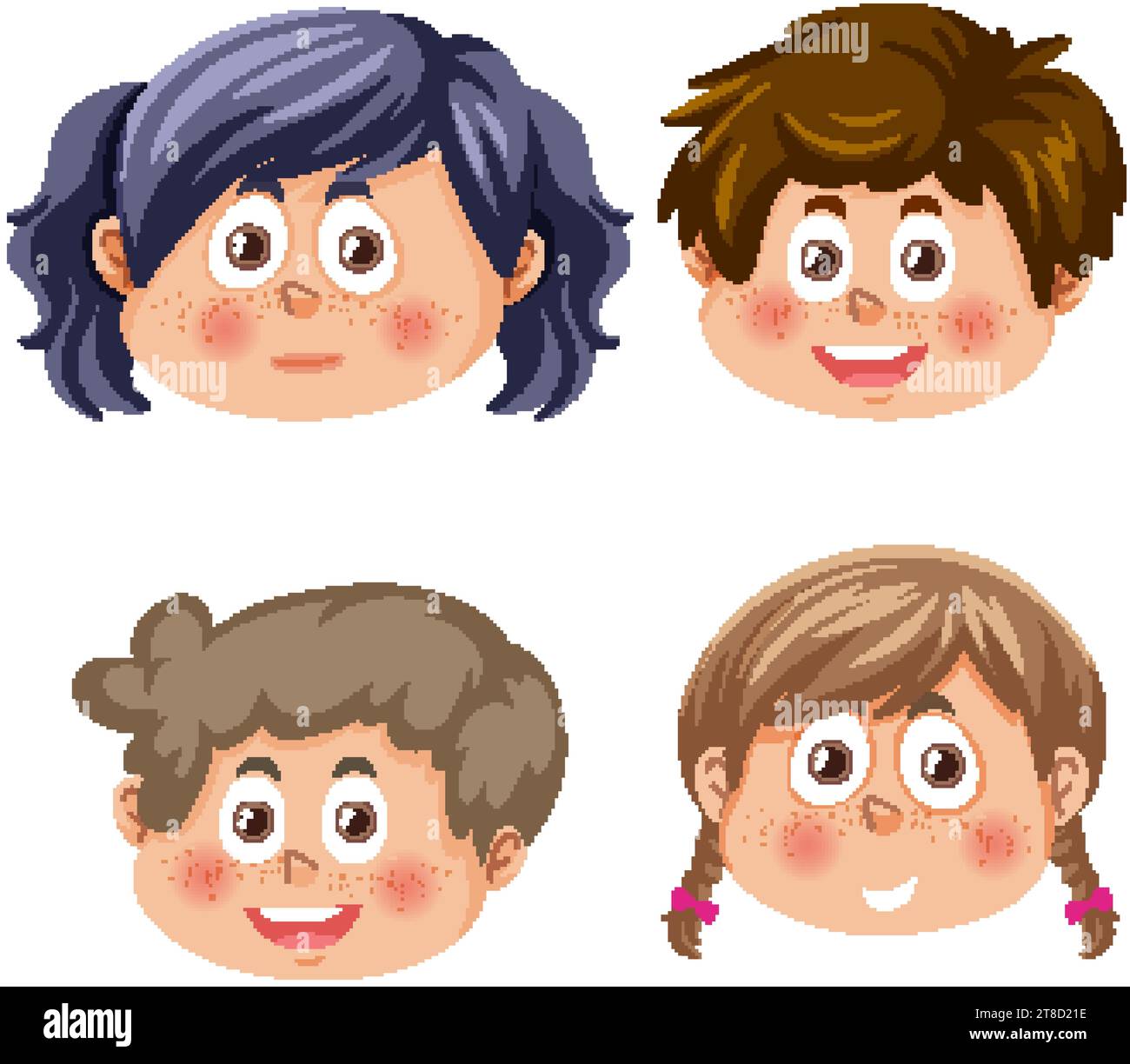 Set of kids facial expression illustration Stock Vector Image & Art - Alamy