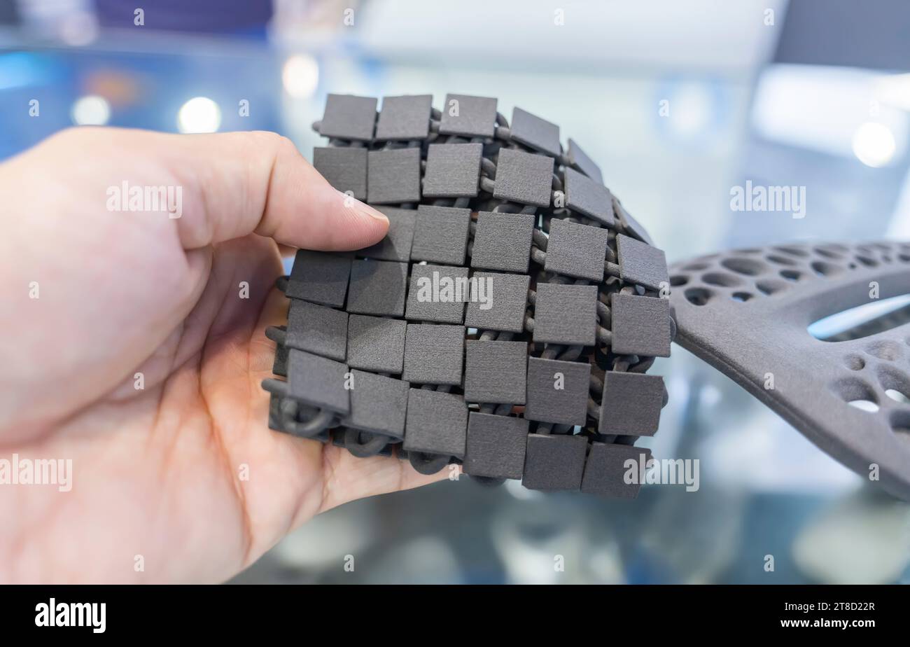 hand with Object printed on 3d printer close-up Stock Photo - Alamy