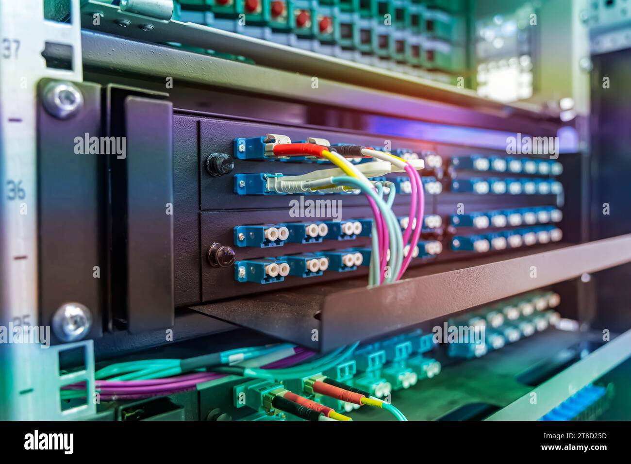 Data transfer by optical fibre information technology Stock Photo - Alamy