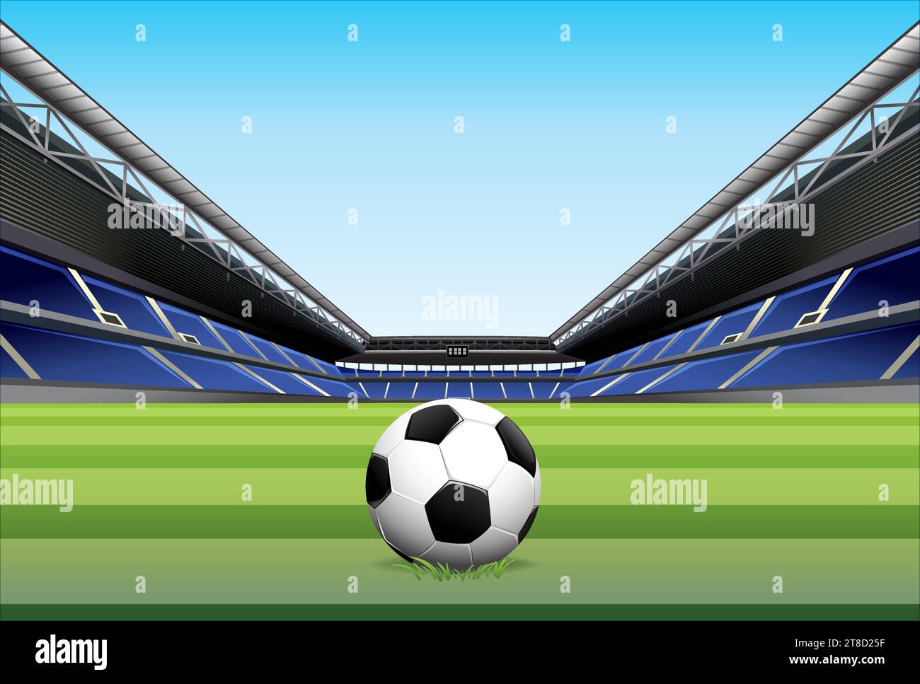 A scene of an empty football stadium up close Stock Vector Image & Art ...
