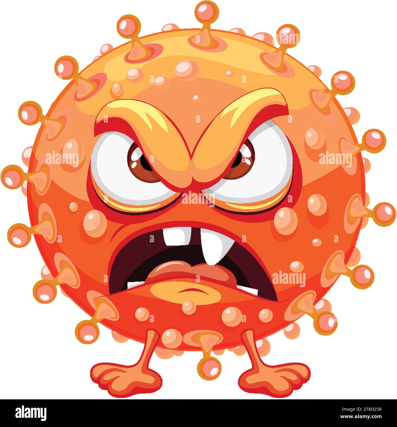 A playful and colorful cartoon character representing bacteria, germs ...