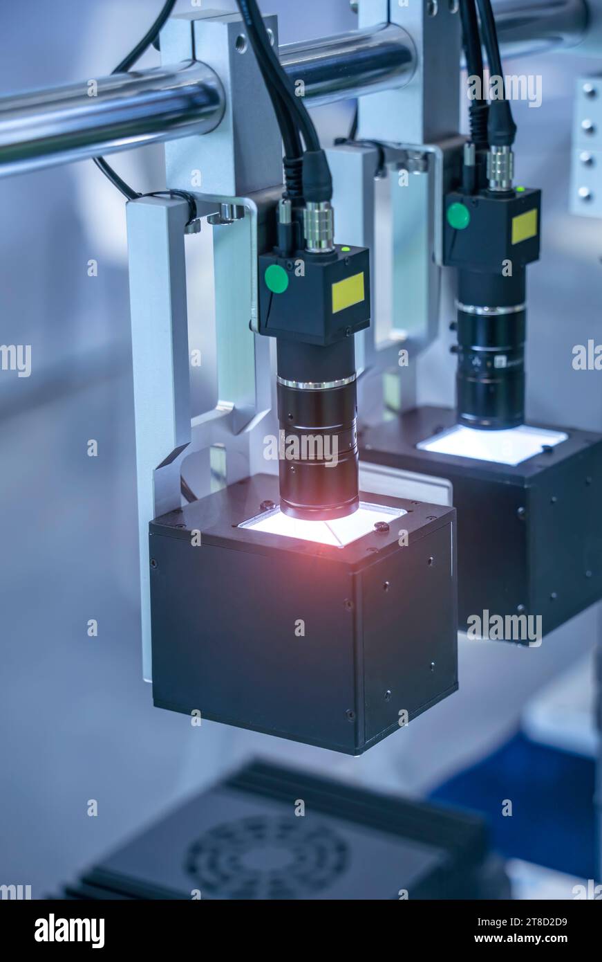 automated vision sensor camera system in intellegence factory Stock ...