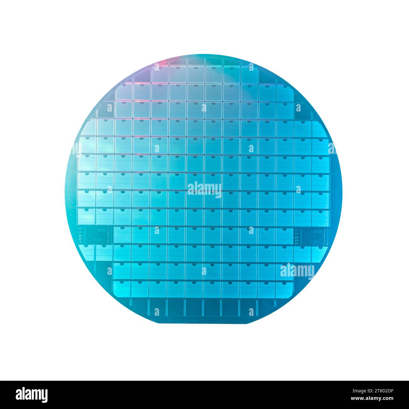 Semiconductor wafer disk made of silicon isolated on white Stock Photo ...
