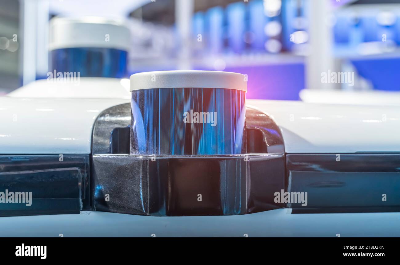 high definition Lidar for self driving car sensor seen Stock Photo - Alamy