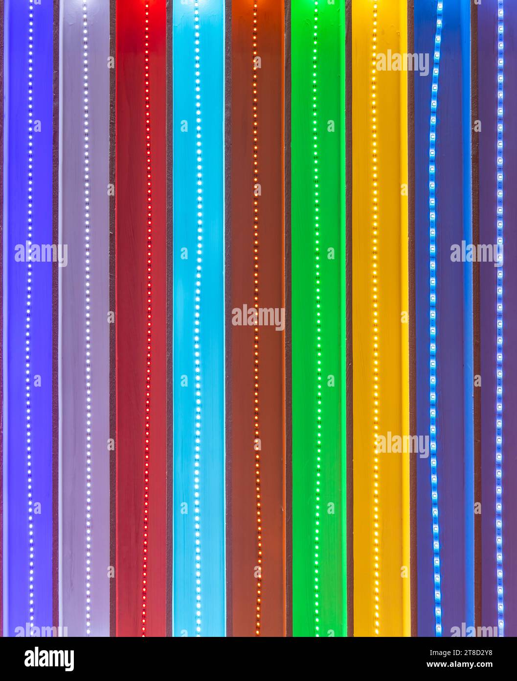 colorful LED decorative strip of different size and types Stock Photo ...