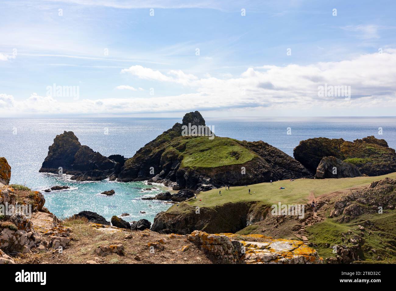Kynance Cove on the Lizard peninsula in Cornwall, England,UK in autumn ...