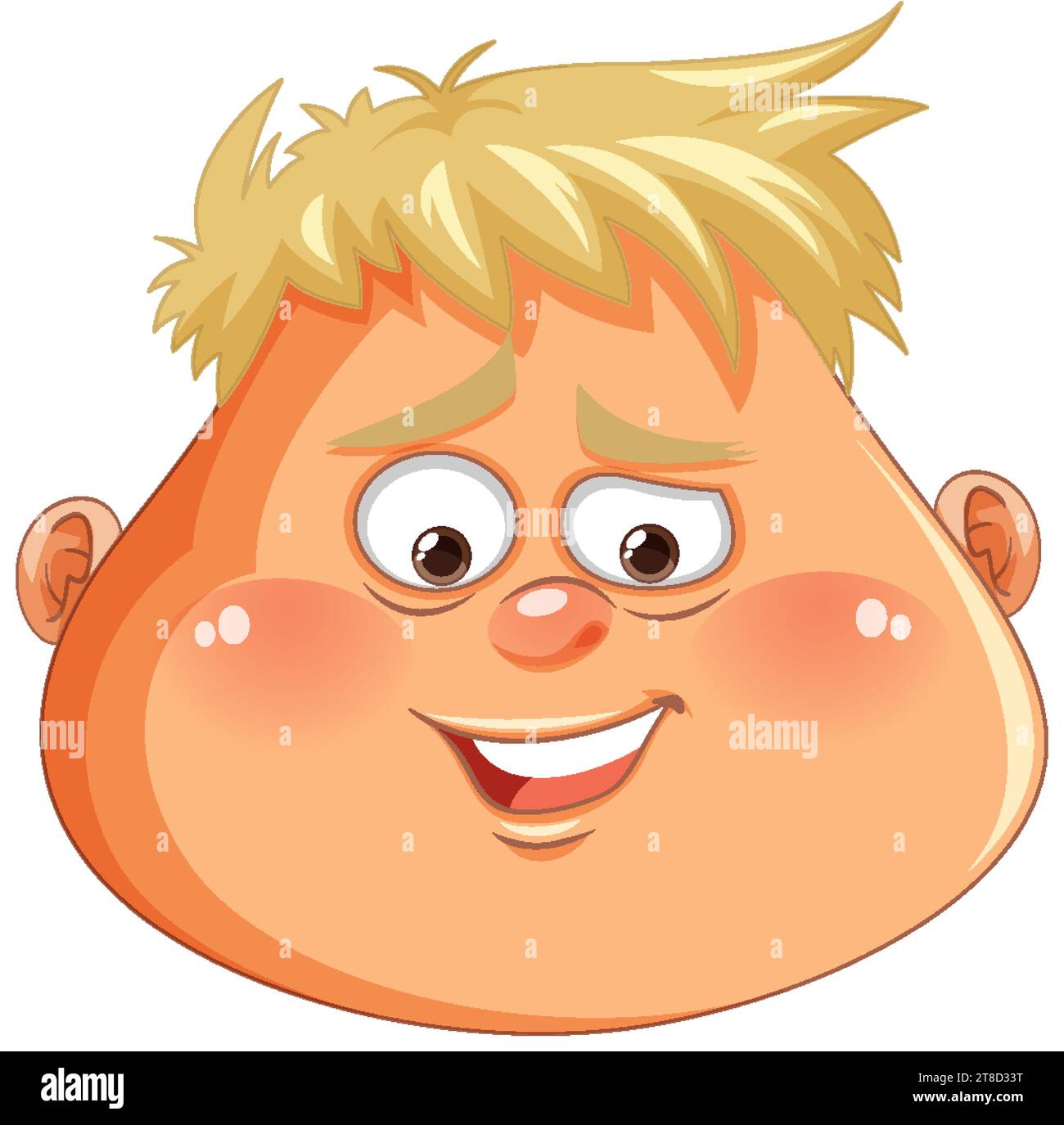 Overweight Man Head with Sneer Face illustration Stock Vector Image ...