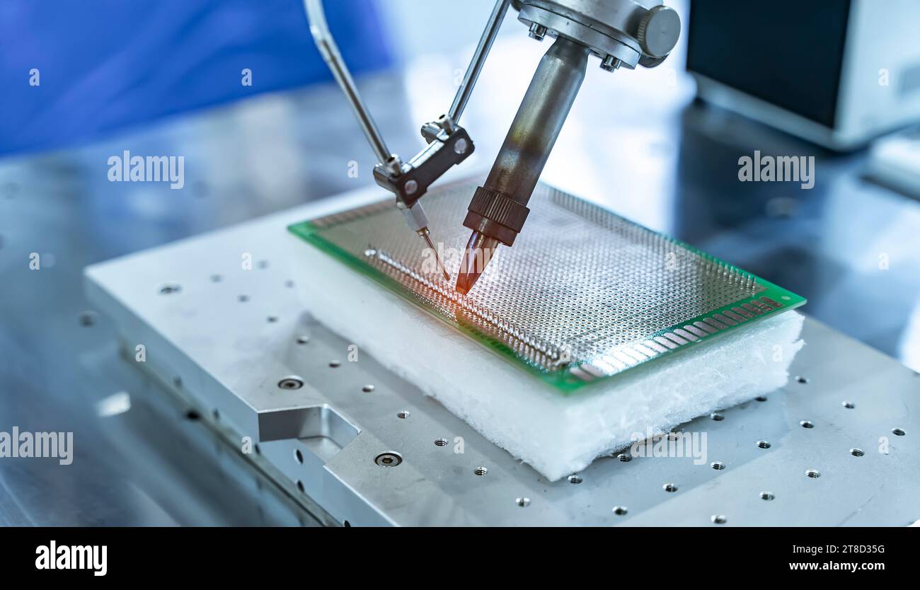 Soldering Iron Tips Of Robotic System For Automatic Point Soldering For