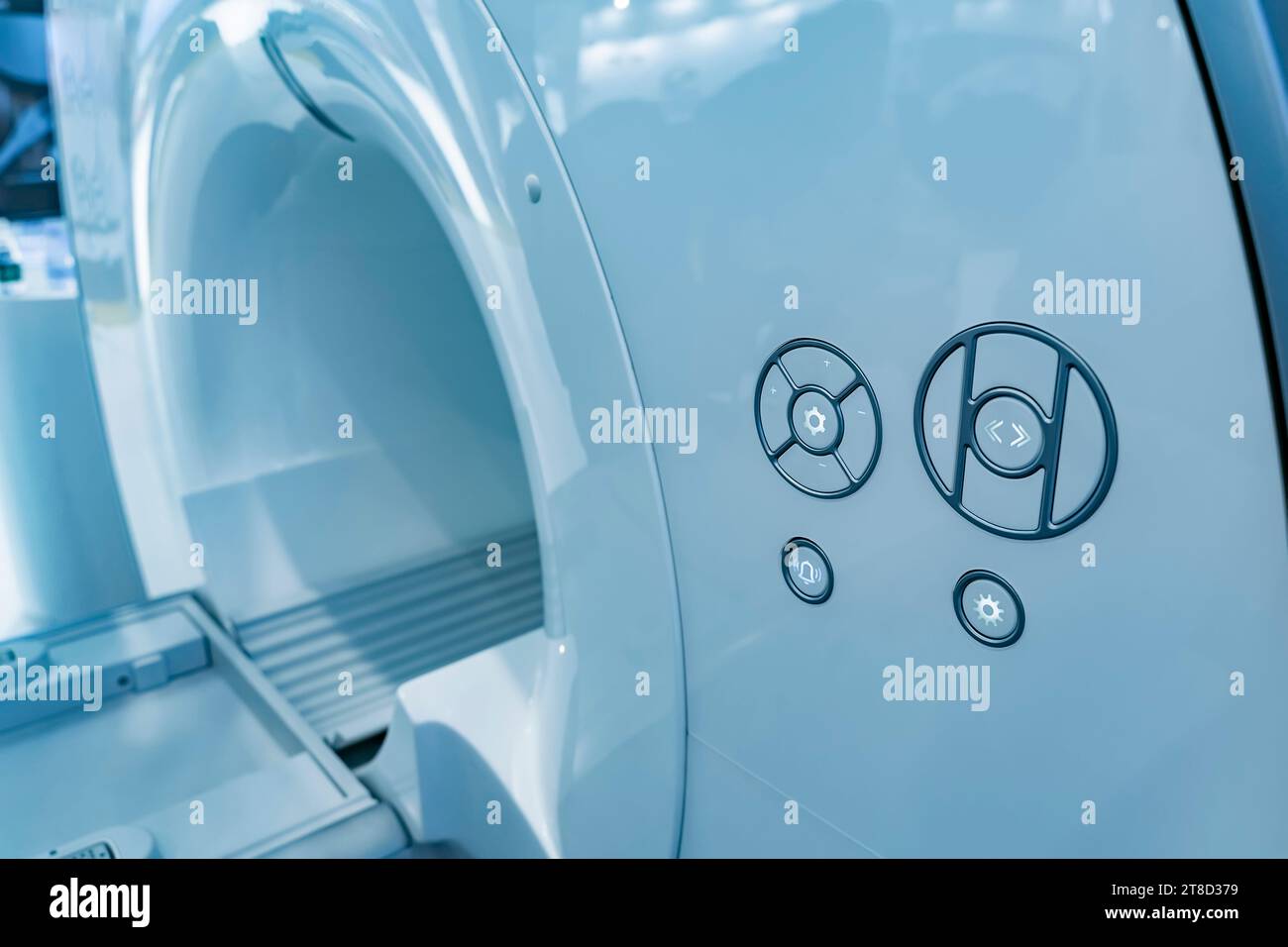 CT examination in the process. Detail of MRI scanner Stock Photo - Alamy