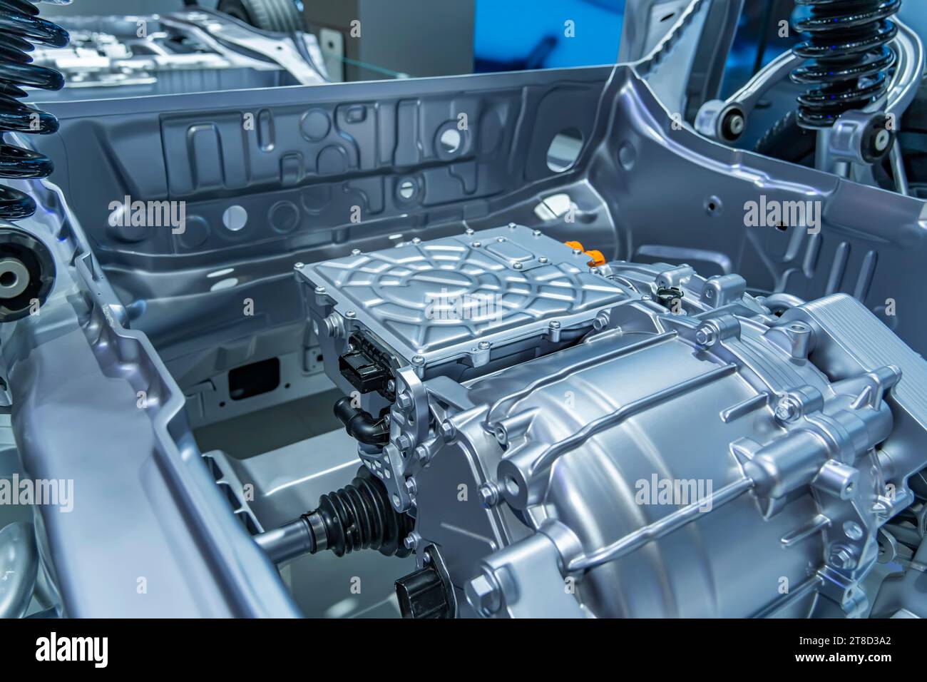 electric system of eco car front engine Automotive part concept Stock ...