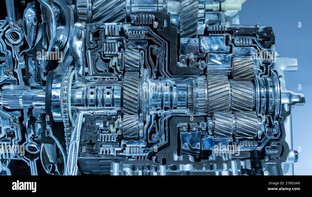 Metallic background of car automotive transmission gearbox Stock Photo ...