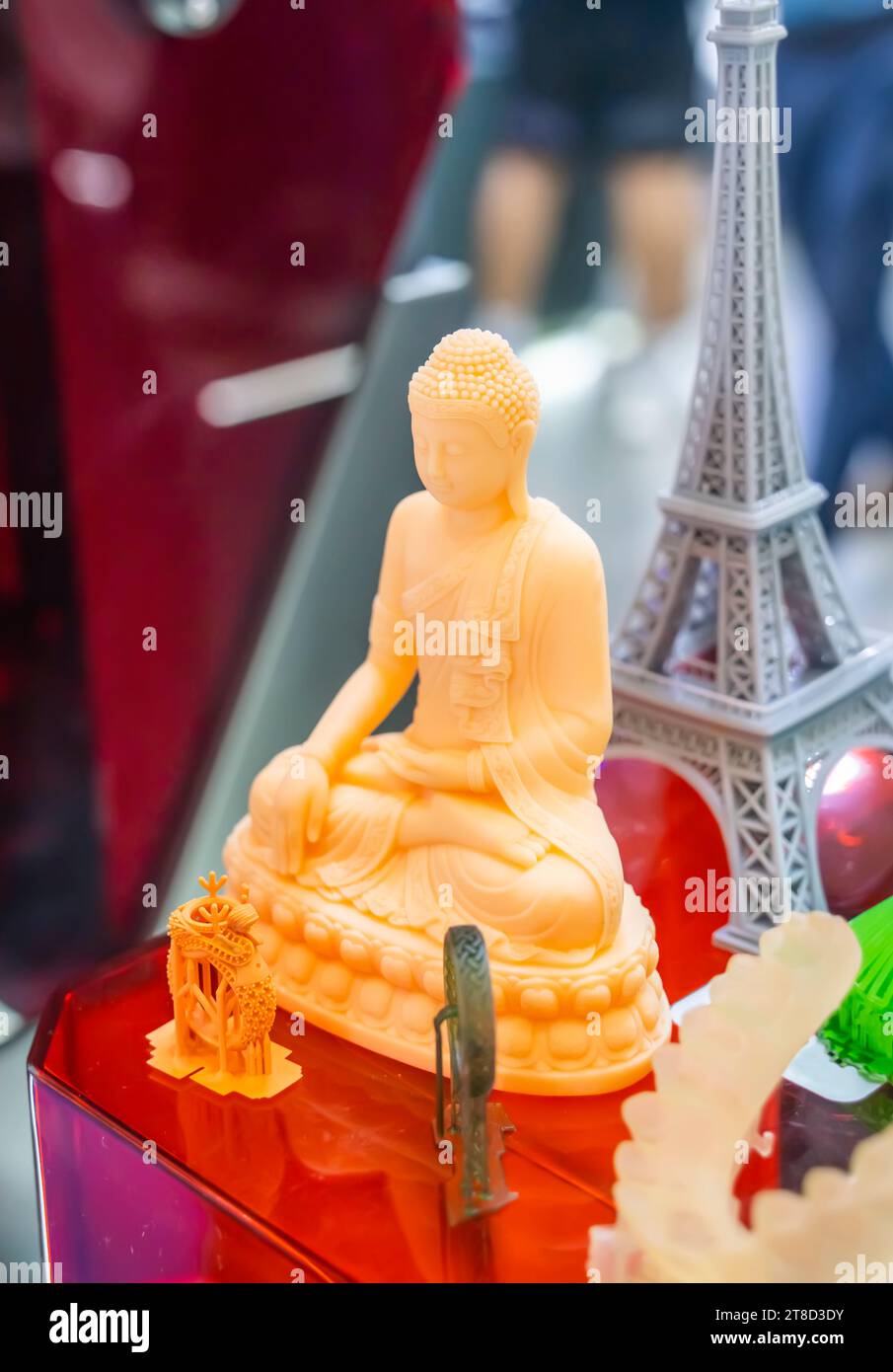 traditional Chinese Buddha printed on 3D printer or additive ...