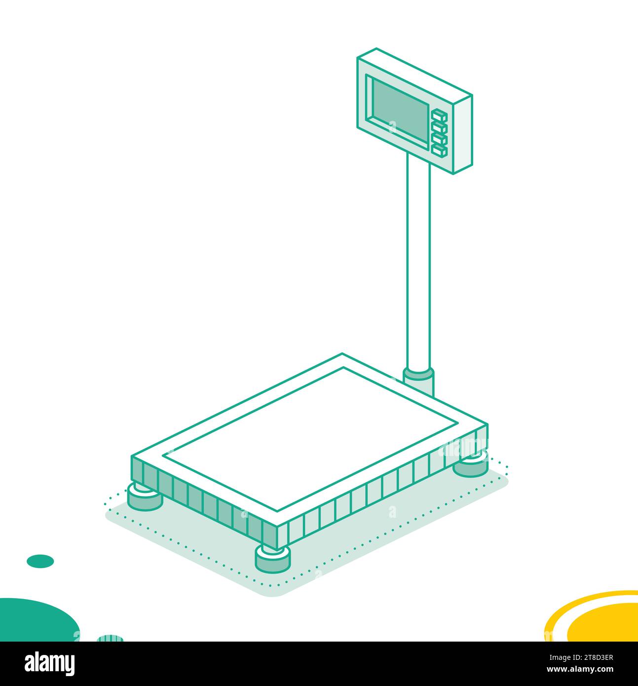 Isometric Scales for Weighing Objects and Goods. Vector Illustration ...