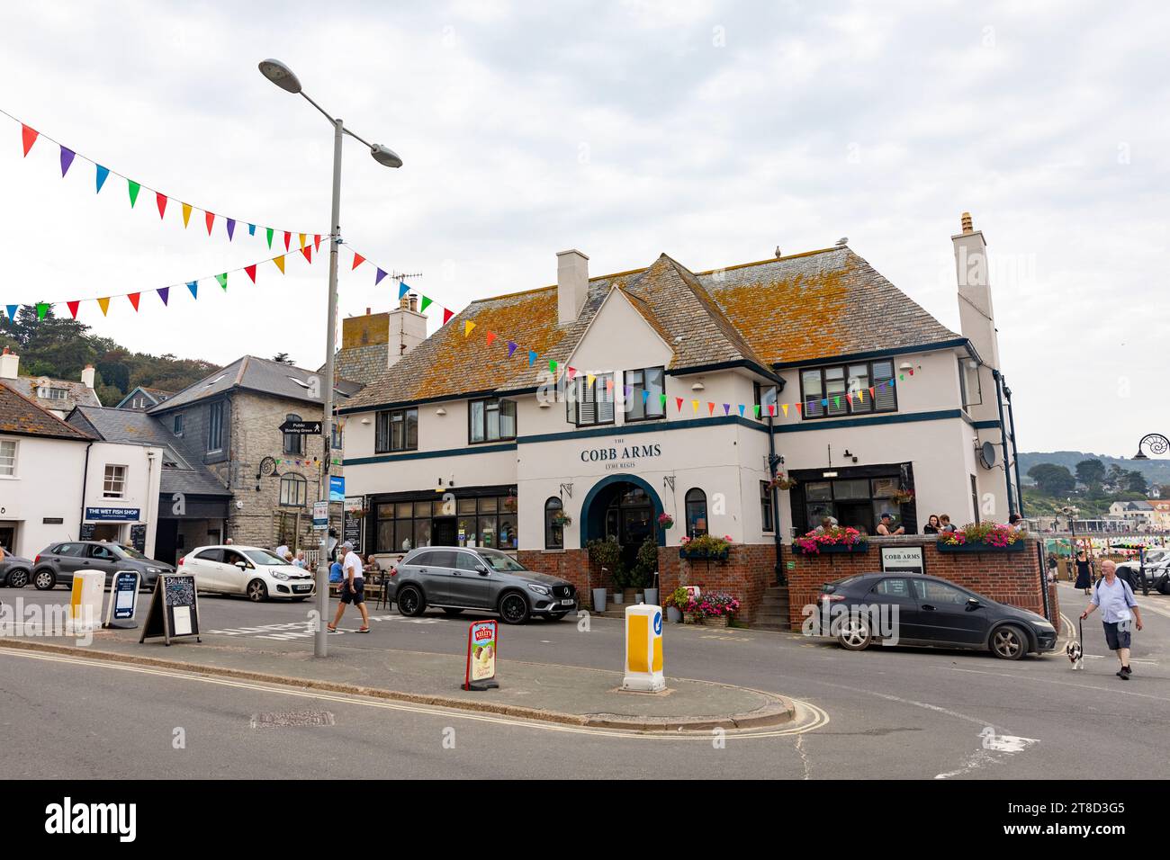 Lyme Regis Dorset, The Cobb Arms public house pub in the town centre ...