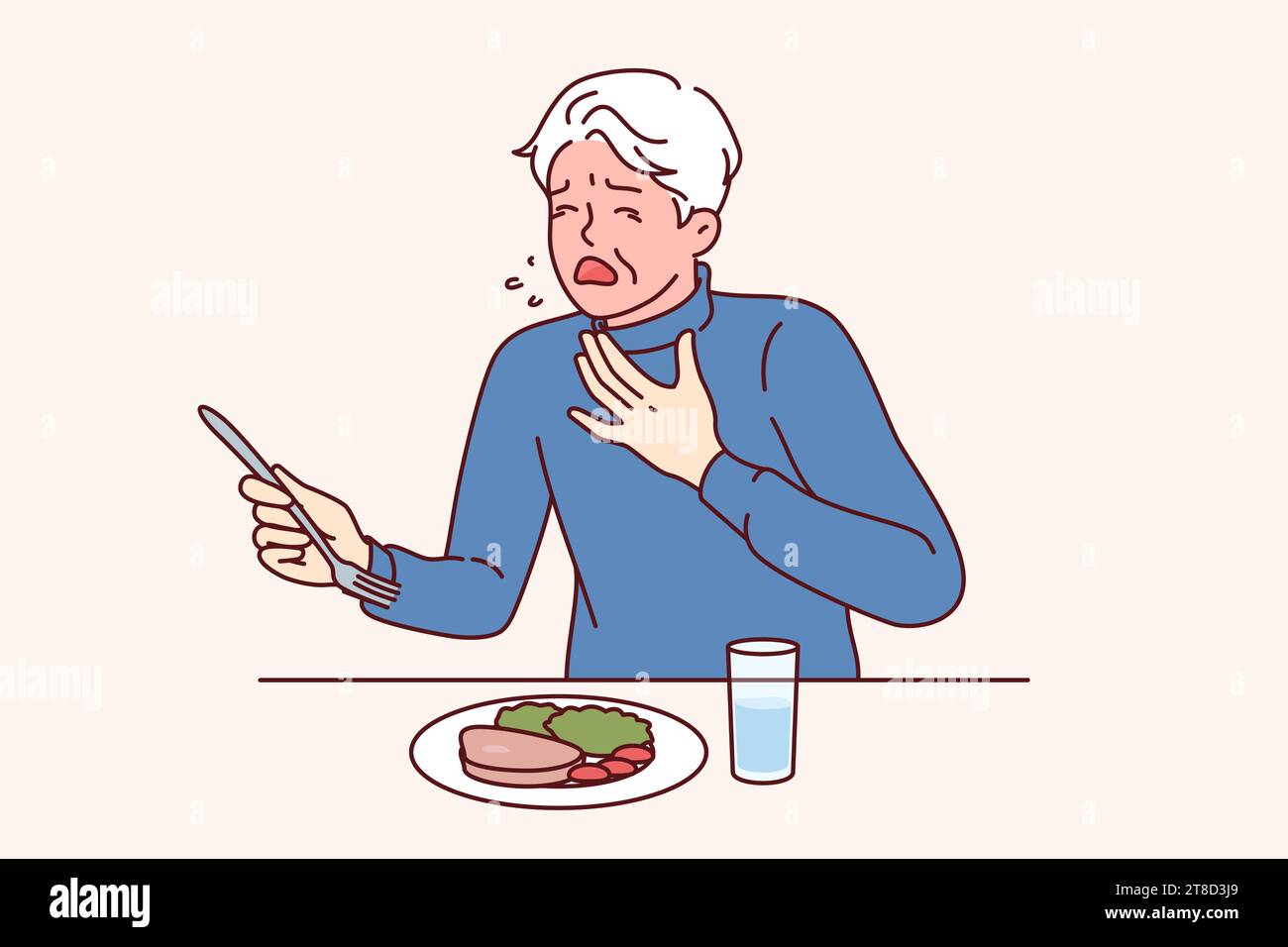 Poor man eating Stock Vector Images - Alamy