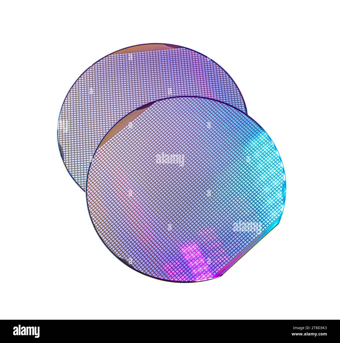 silicon wafer disk isolated on white background Stock Photo - Alamy