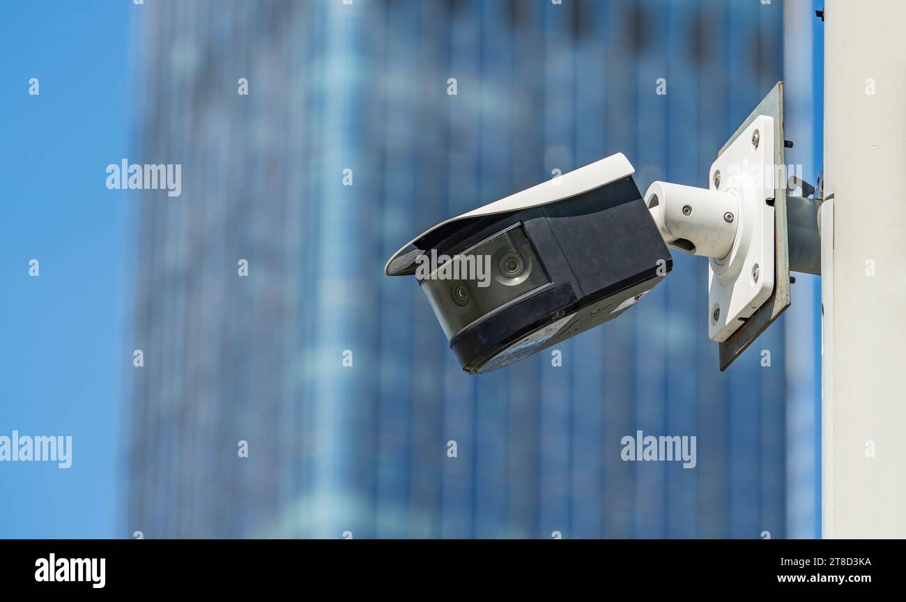 CCTV surveillance camera on building window Stock Photo - Alamy