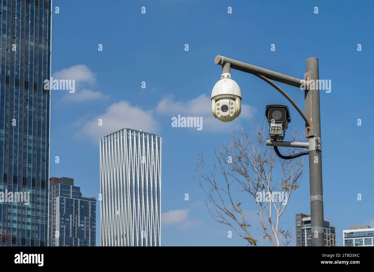 CCTV surveillance camera on building window Stock Photo - Alamy
