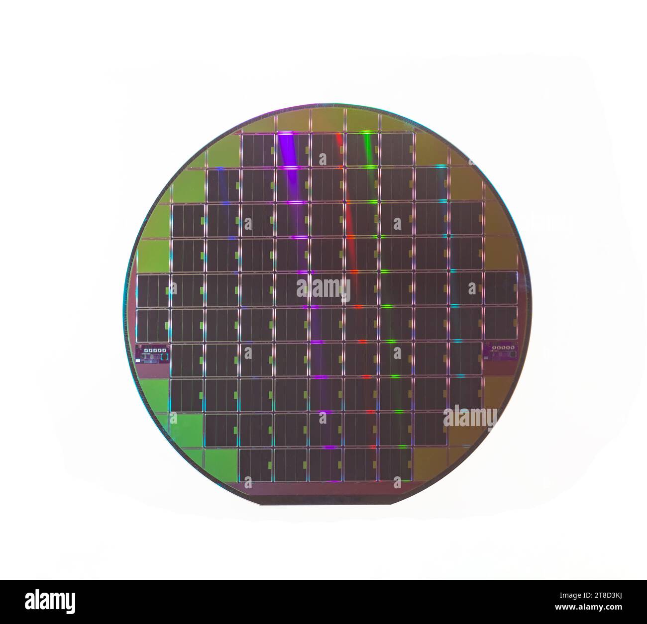 silicon wafer disk isolated on white background Stock Photo - Alamy