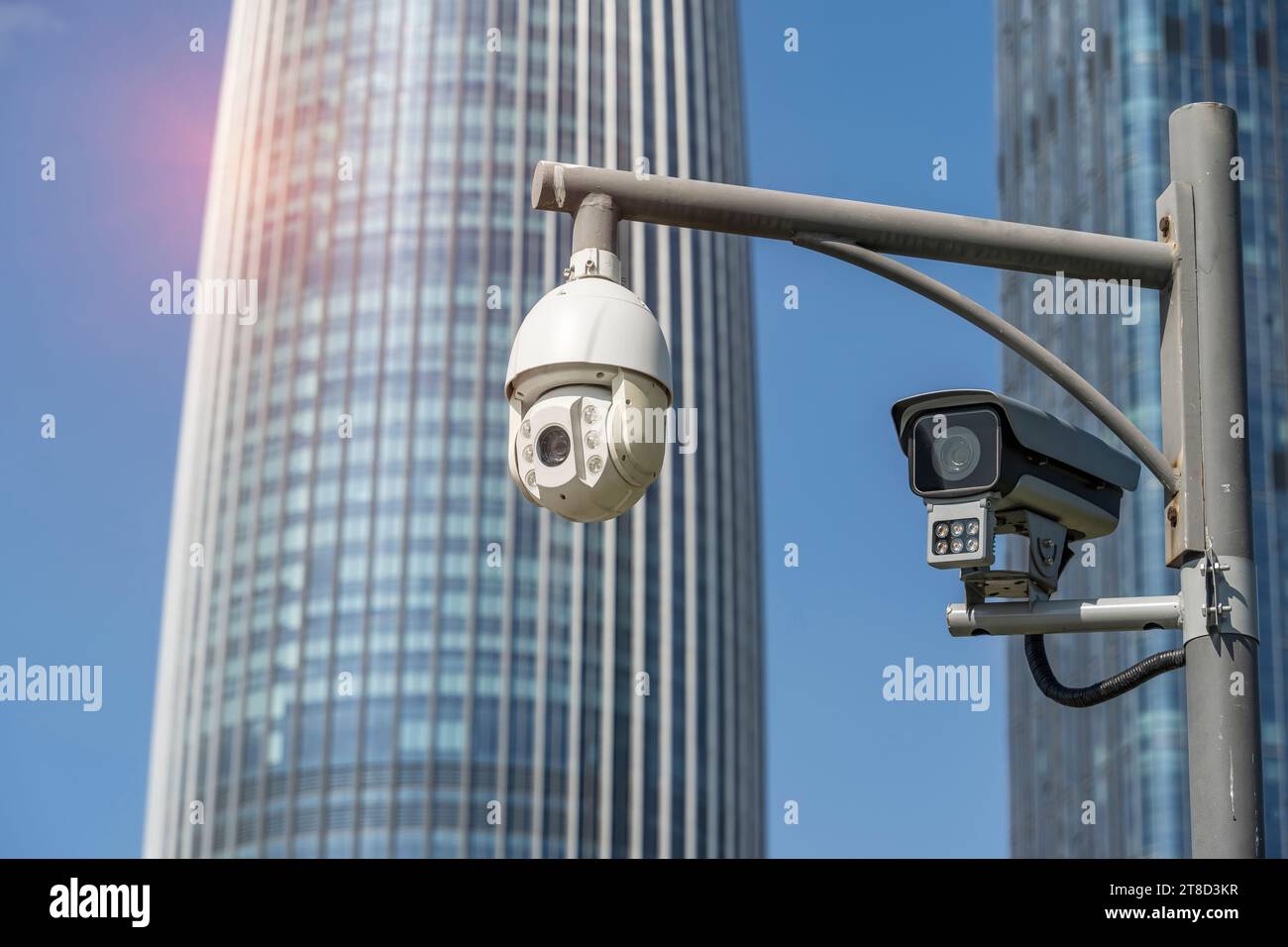 CCTV surveillance camera on building window Stock Photo - Alamy
