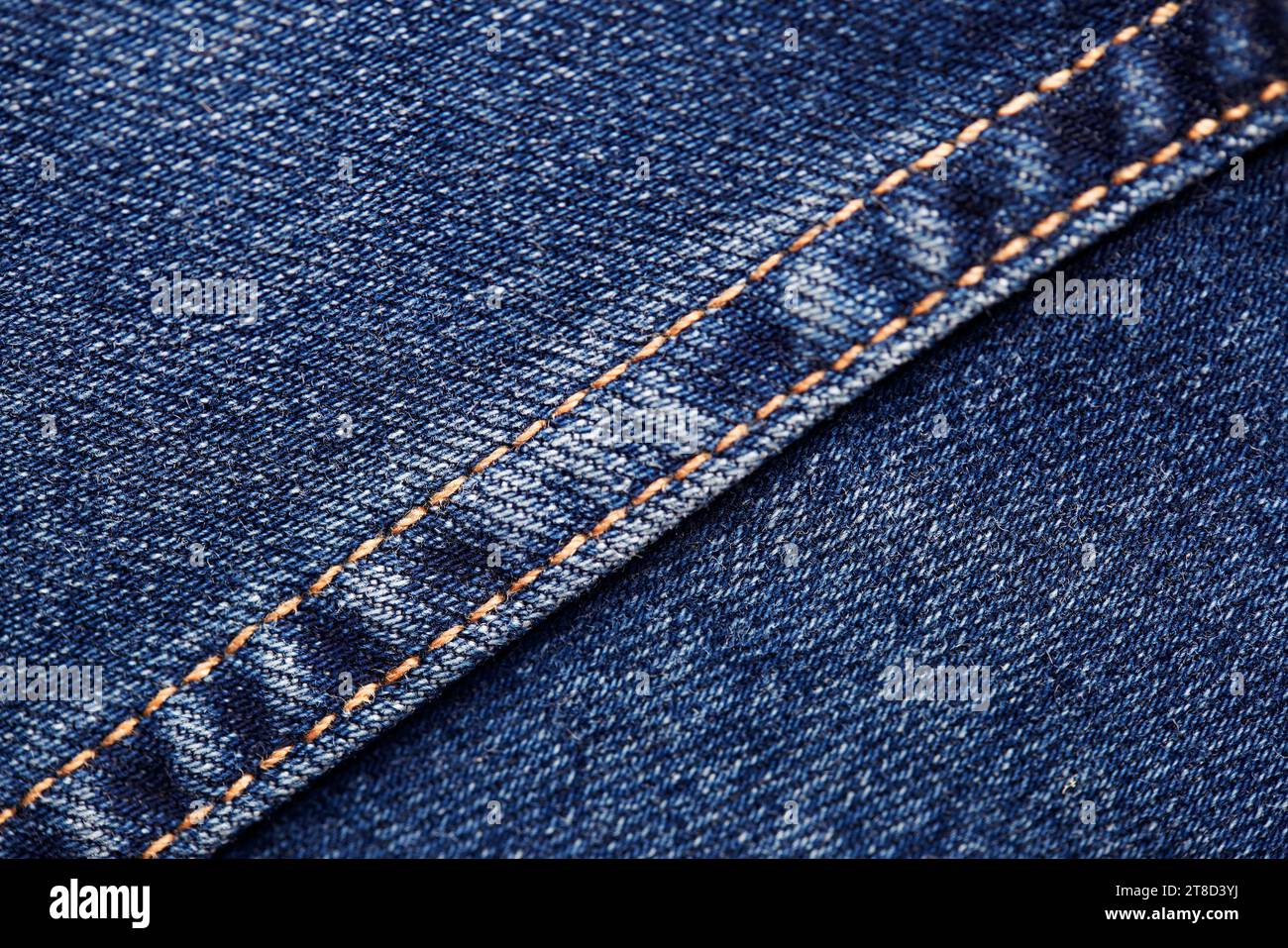 Seams on jeans close-up. Stitching on denim. Fabric texture. Blue jeans ...