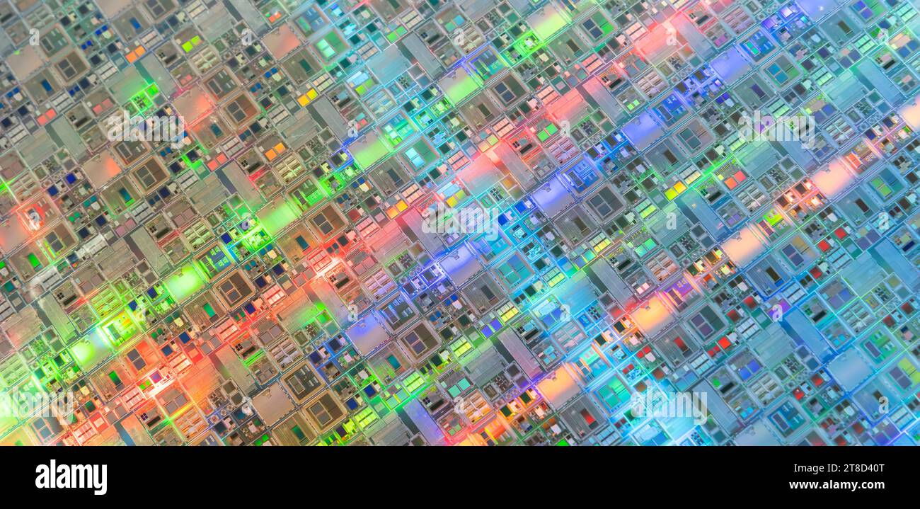 colorful Semiconductor wafer disk made of silicon Stock Photo - Alamy