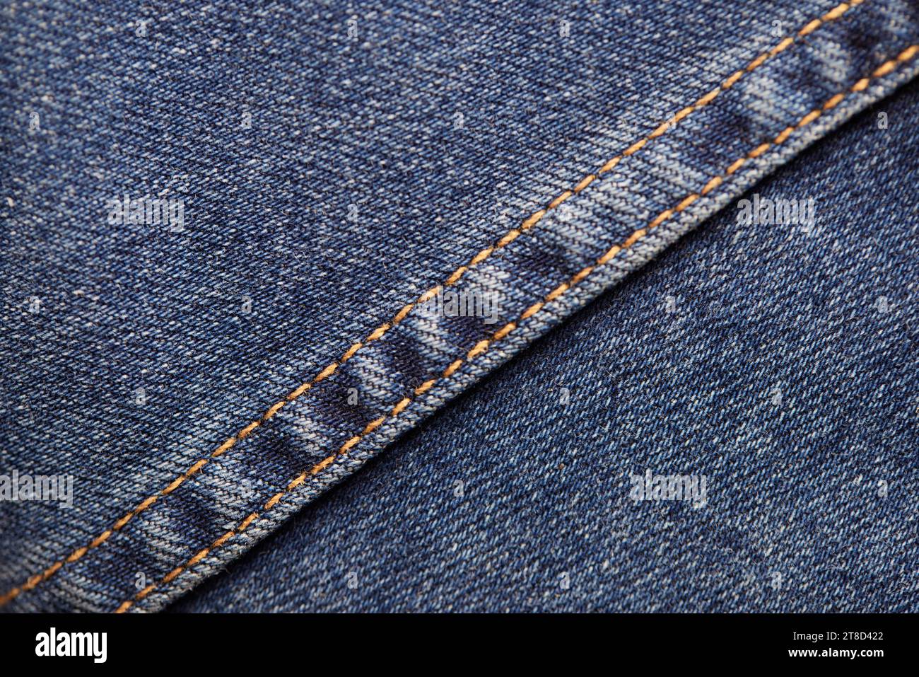 Seams on jeans close-up. Stitching on denim. Fabric texture. Blue jeans ...