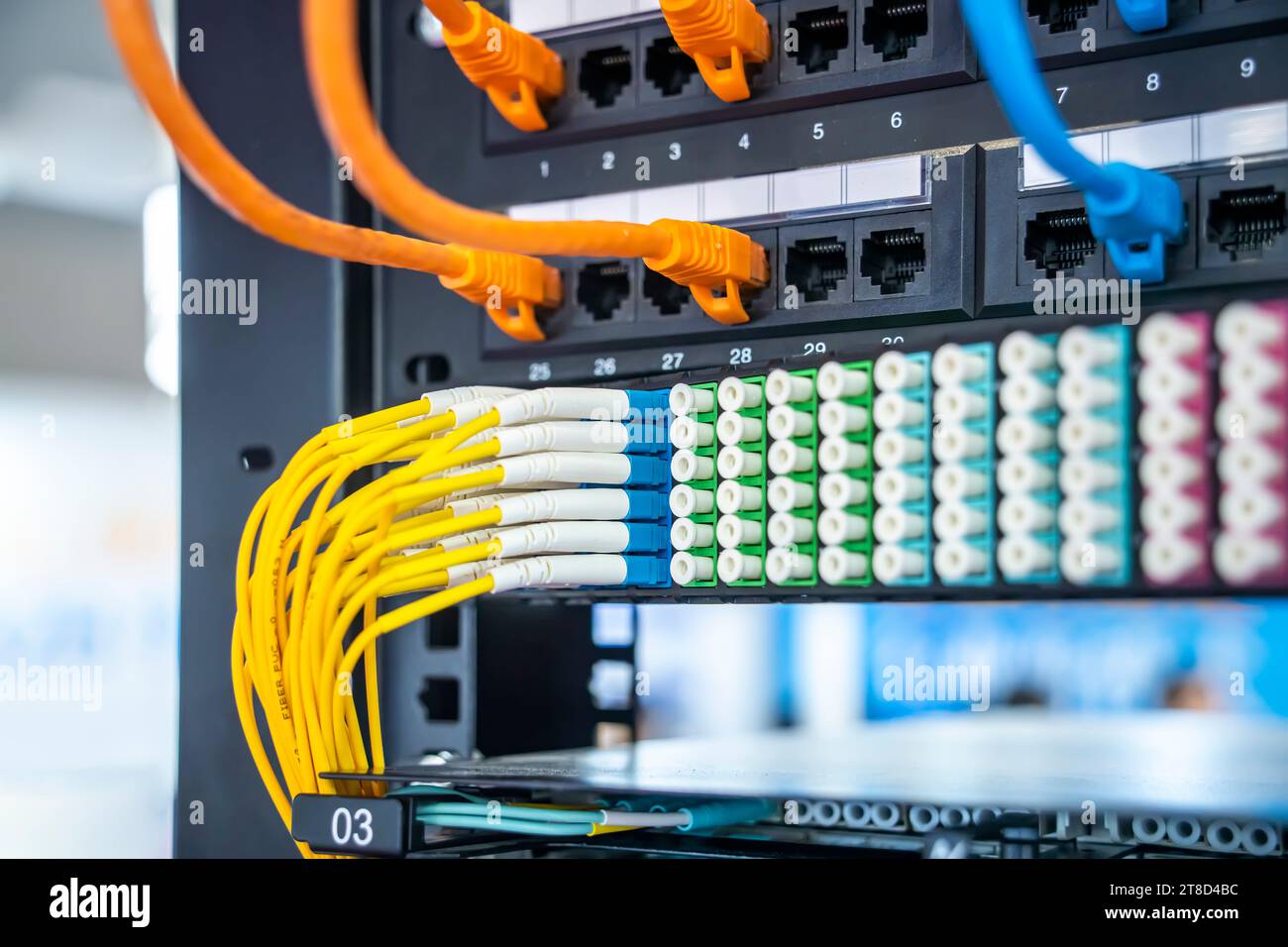Fiber optic cable connect to communication Distribution point in ...