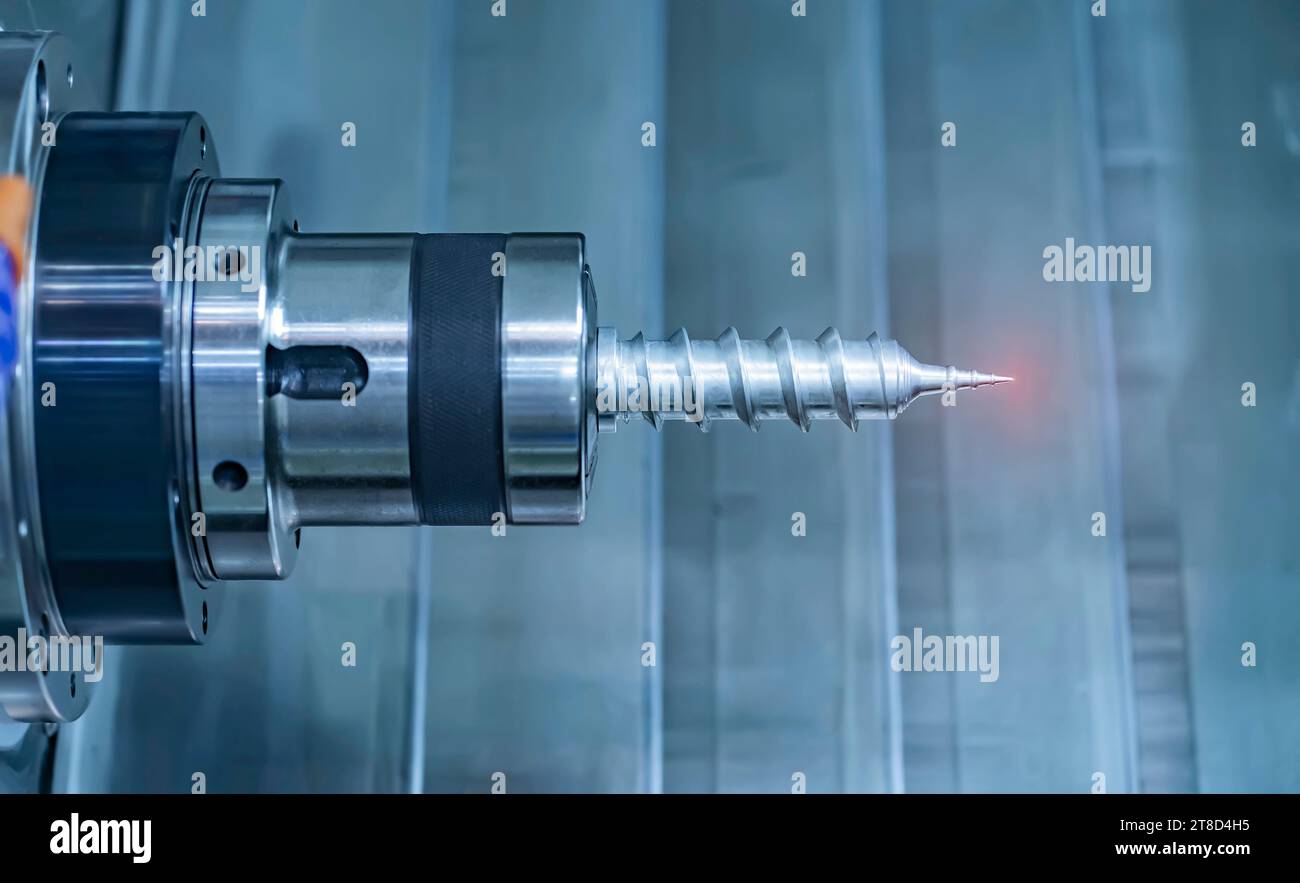 CNC milling machine drilling process on the metal plate. mold and die ...