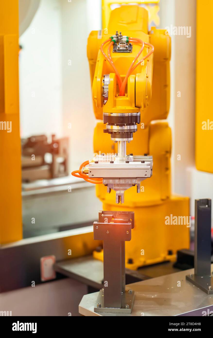 automated arm catch for assembly line. The robot for smart technology ...