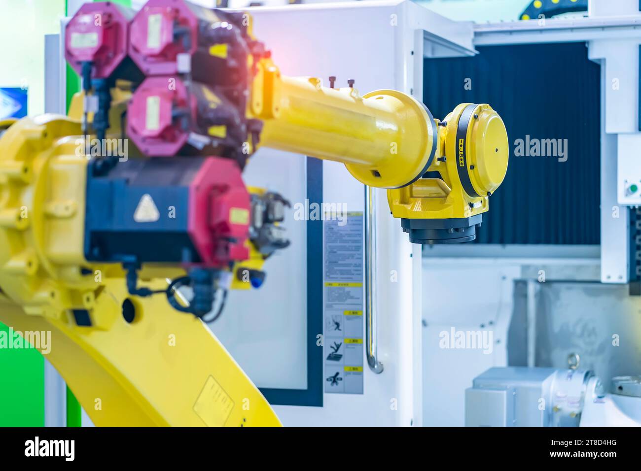 automated arm catch for assembly line. The robot for smart technology ...