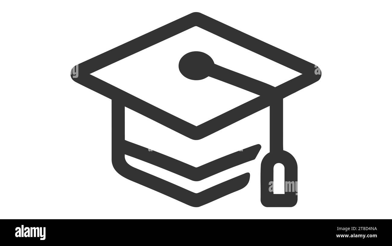 Graduation cap icon on white background Stock Vector Image & Art - Alamy